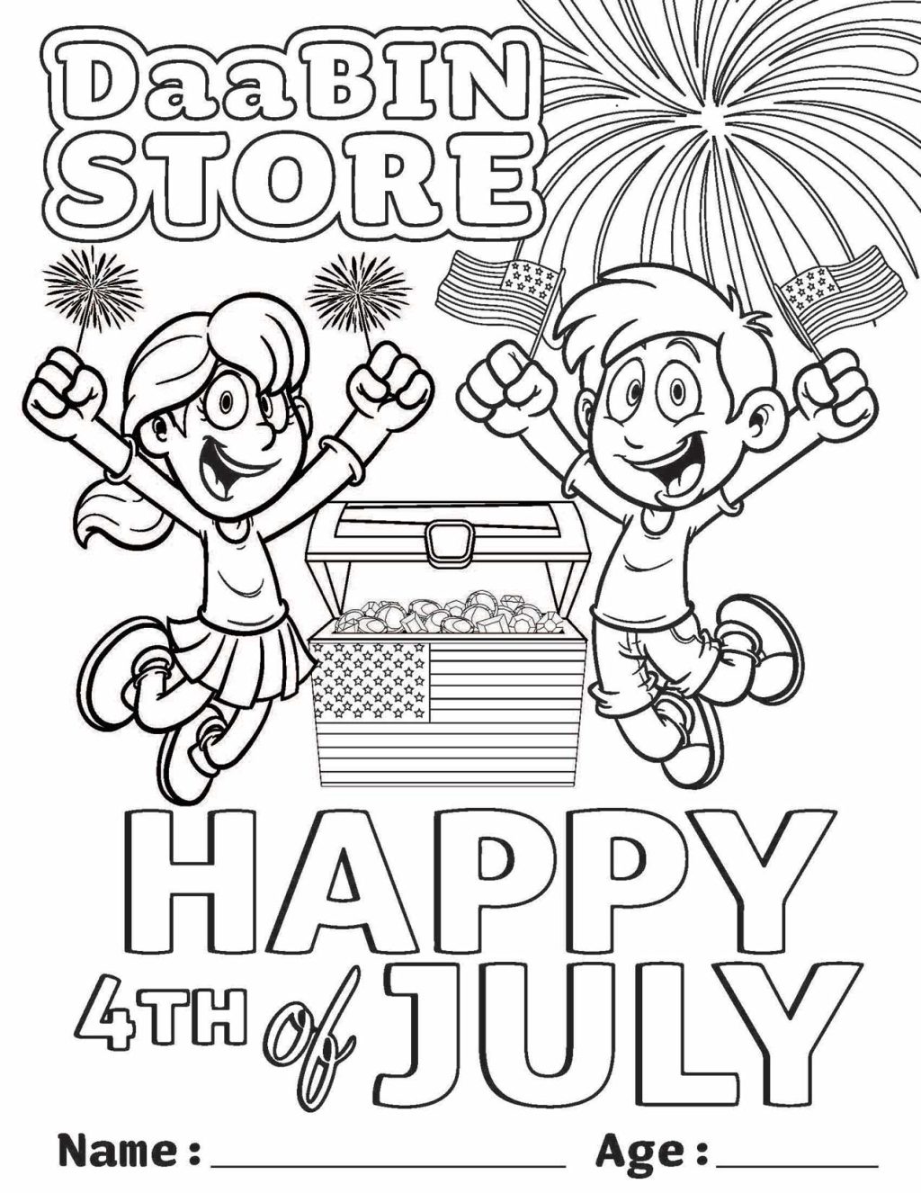 Daa 4th of July Coloring Contest - DaaBIN STORE
